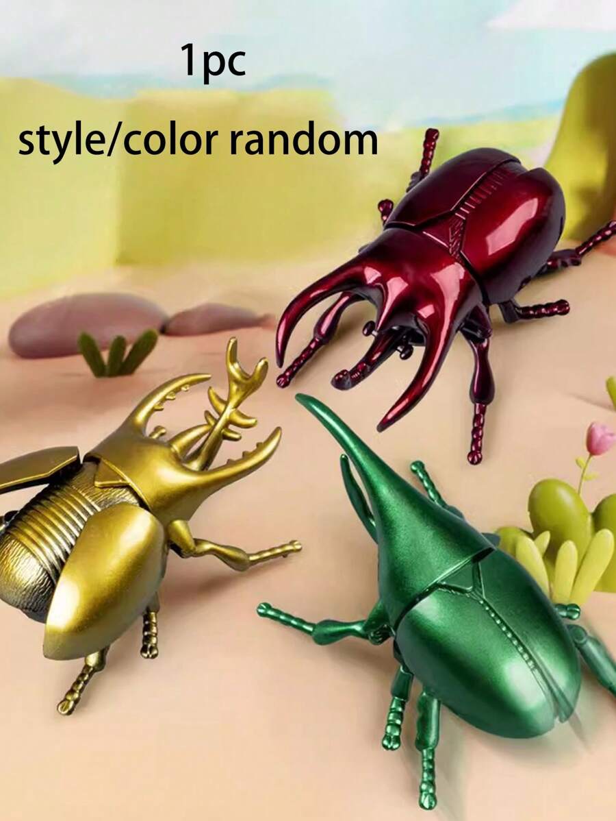 1pc Color Random Wind-Up Fighting Beetle Toy, Insect Model Prank Tool ...