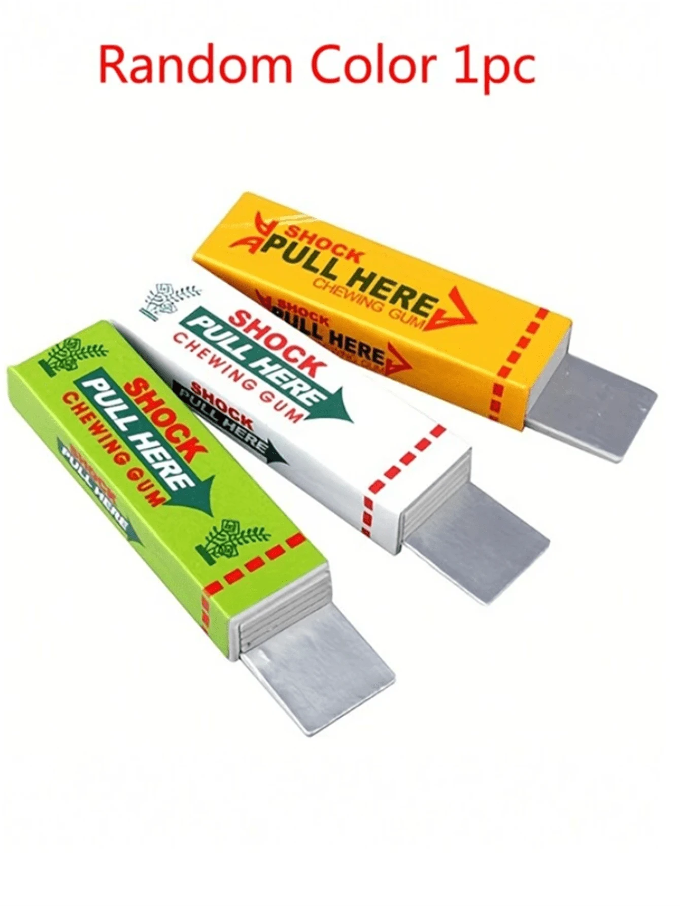 1pc Prank Gum-Funny Trick Toys, Mild Electric Shock, No Harm ...