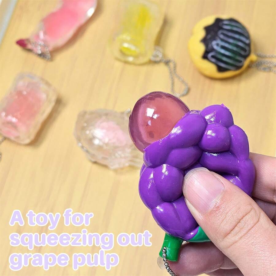 Simulation Grape And Blueberry Stress Relief Squeeze Toys That Are ...