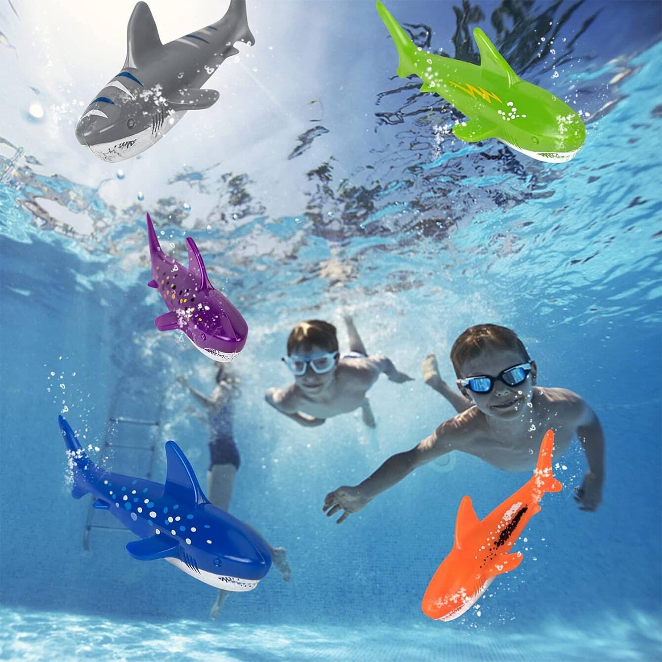 Underwater Diving Toys Shark Pool Torpedo Toys Swimming Throwing ...