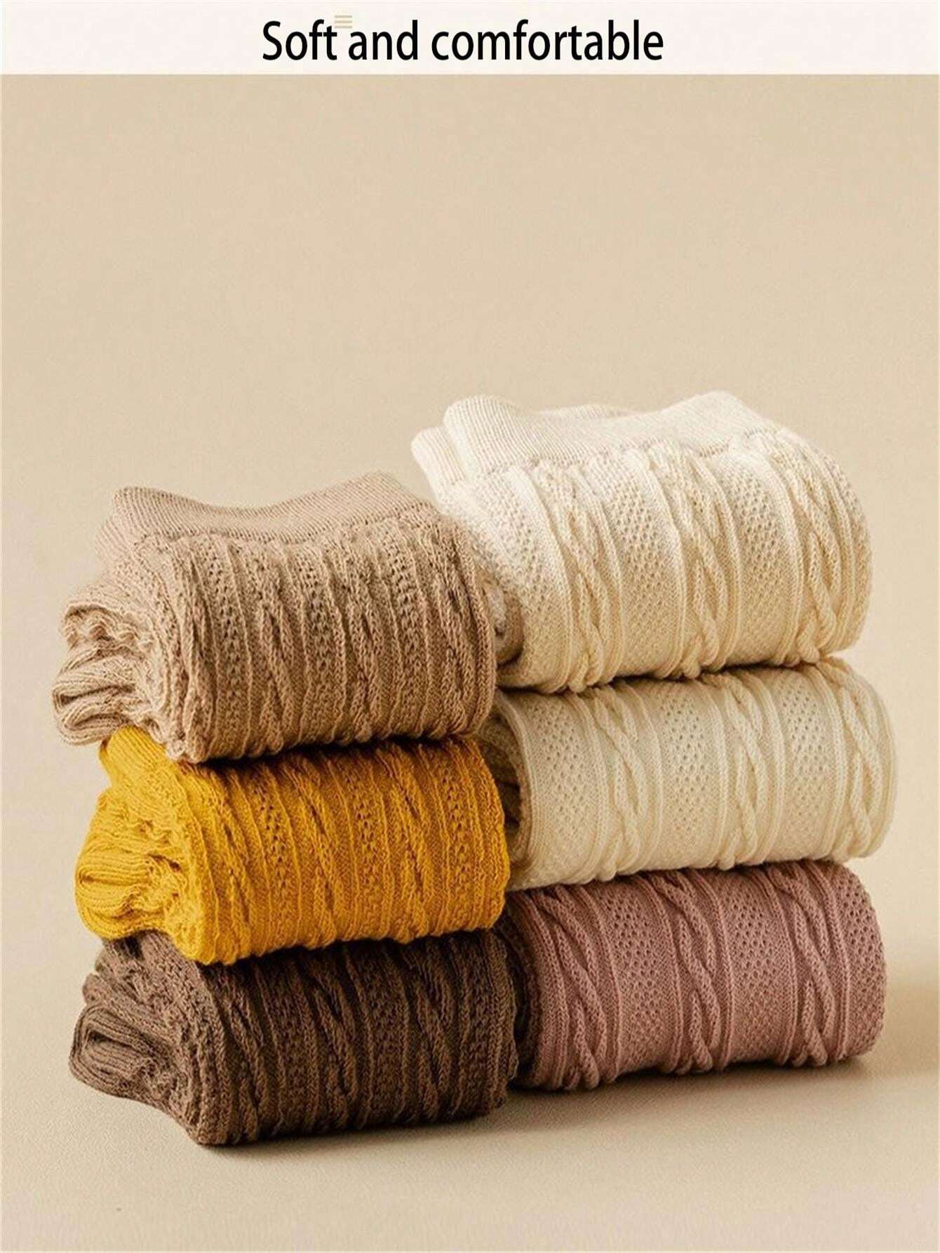 1pc Ladies Pile Socks Twist Tube Socks Spring, Summer, Autumn And ...