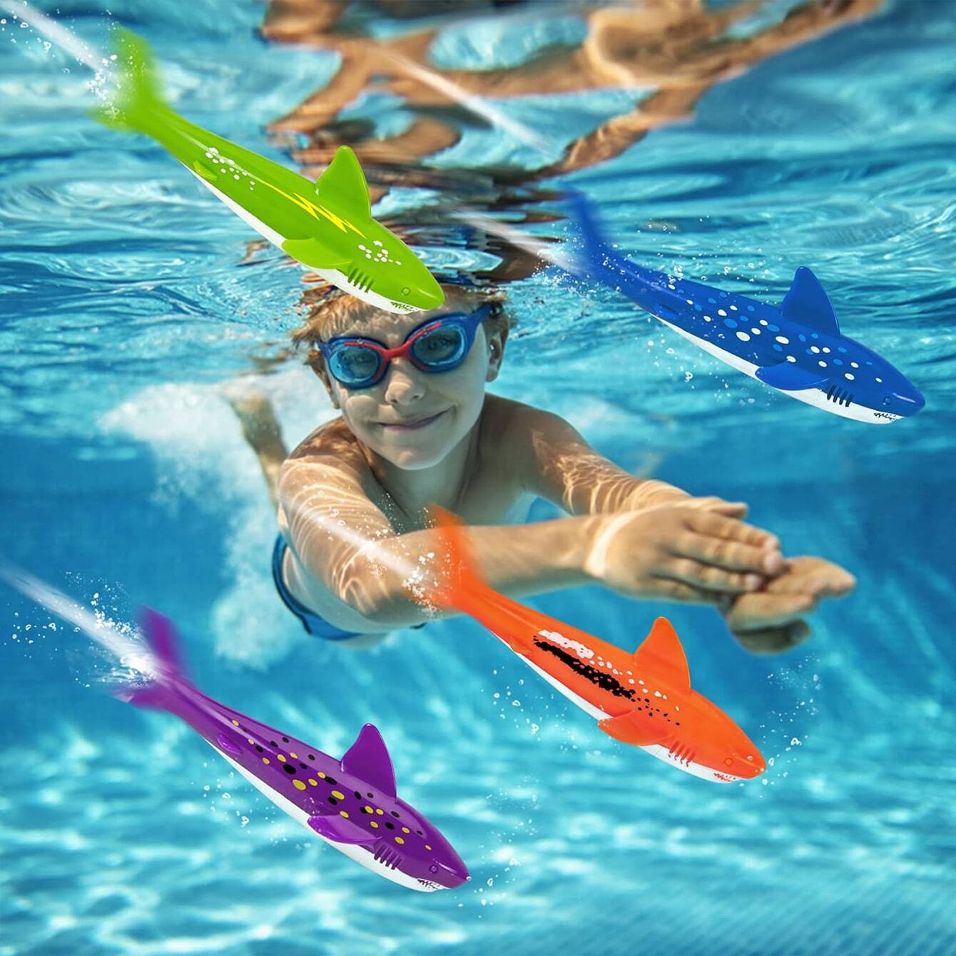 Underwater Diving Toys Shark Pool Torpedo Toys Swimming Throwing ...