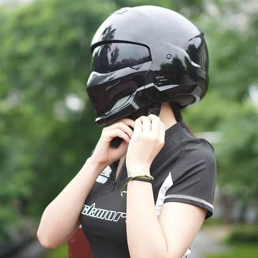 1pc Vintage Style Motorcycle Helmet: Small, 4/3 Combination, Scorpion ...