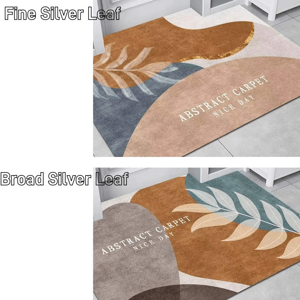 1pc Nordic Style Silver Tree And Leaf Pattern Carpet For Household ...