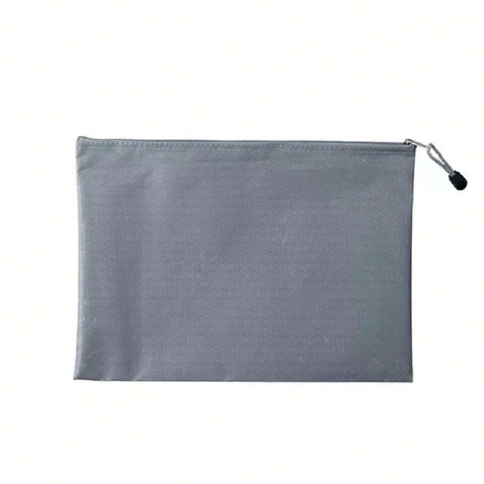 1pc Thickened A4 Zipper Waterproof Document Bag Canvas Conference Bag ...