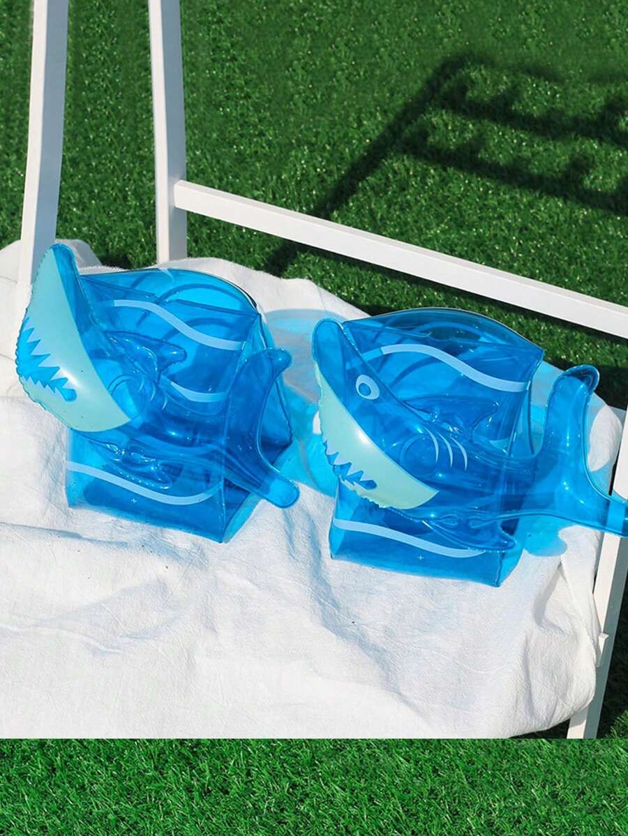 Shark Shaped Inflatable Arm Floats For Kids, Swimming Pool Arm Bands ...