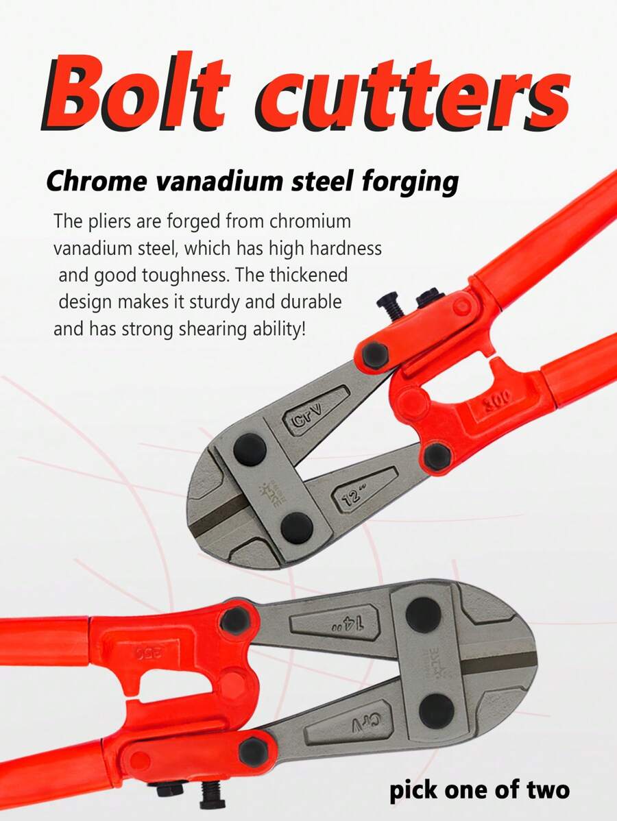 1pc High-Strength Bolt Cutter Steel Bar Cutter Wire Cutter Steel Bar ...