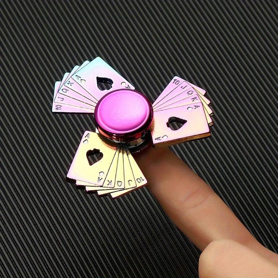 1/4pcs Cool Metal Fidgets Spinners Toy, Stainless Steel Finger Hand Spinner Fidget Pack For ...