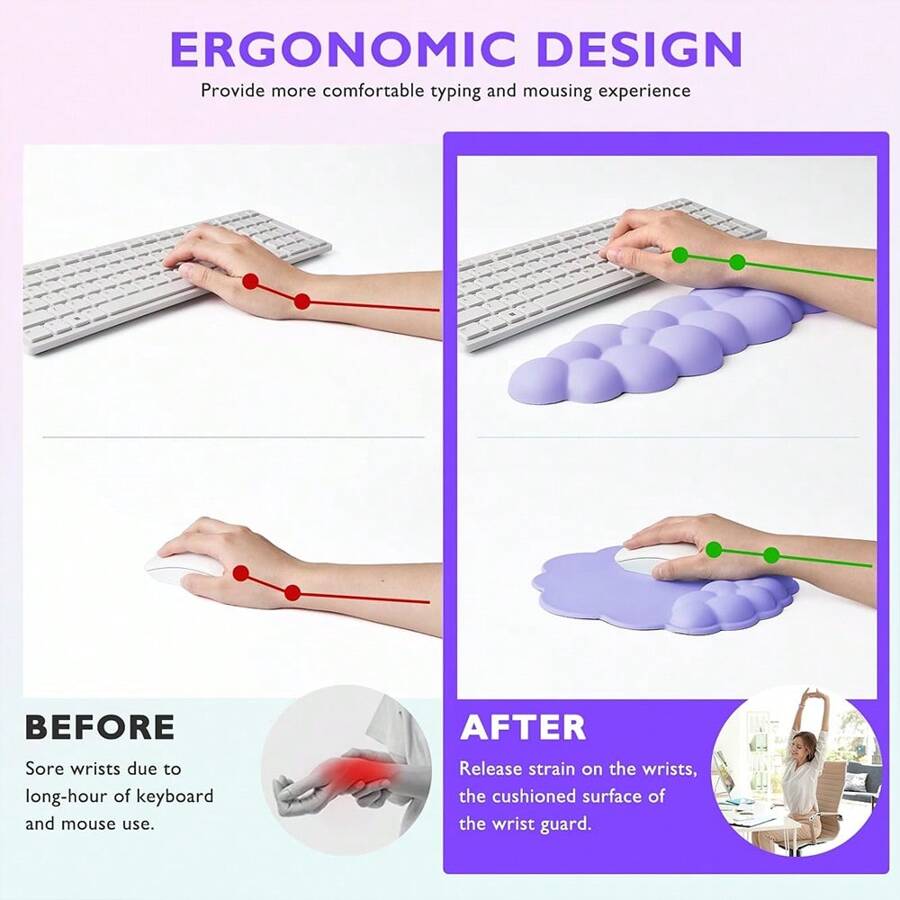 Cloud Wrist Rest - Provides Extra Comfort For Your Wrist - Ergonomic ...