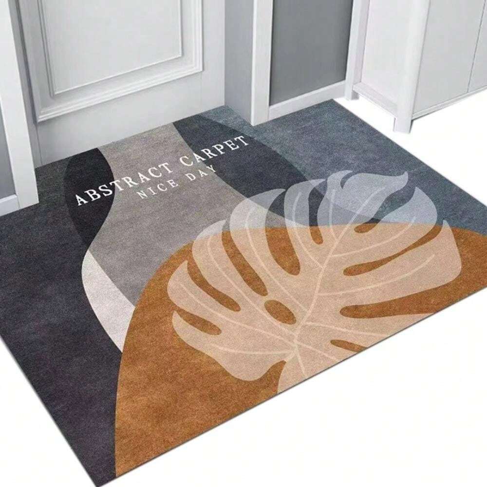 1pc Nordic Style Silver Tree And Leaf Pattern Carpet For Household ...