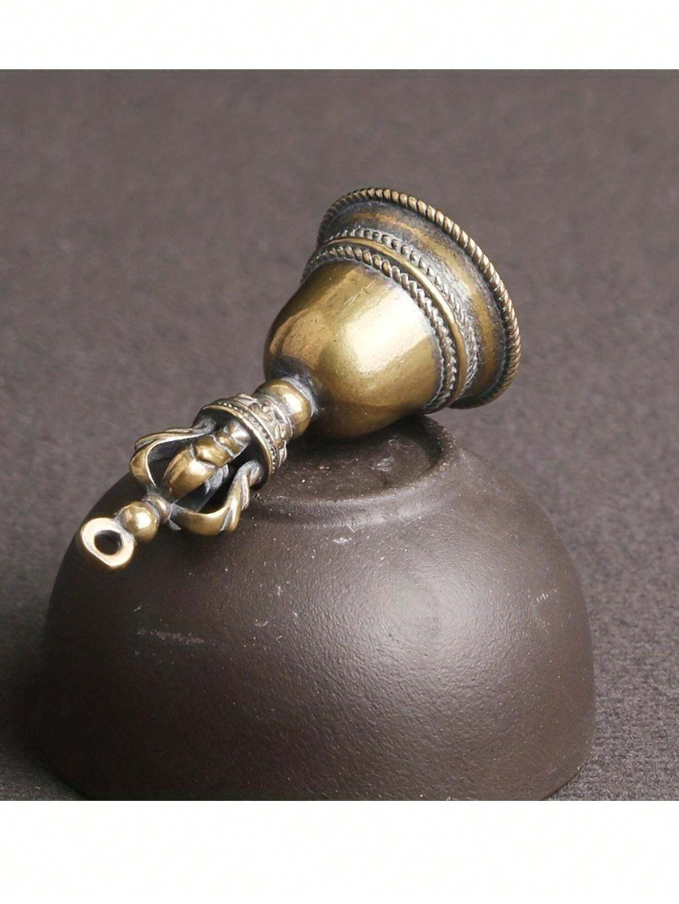 A Piece Of Brass Retro Small Bell Handbell Buddhist Five-Strand Bell ...