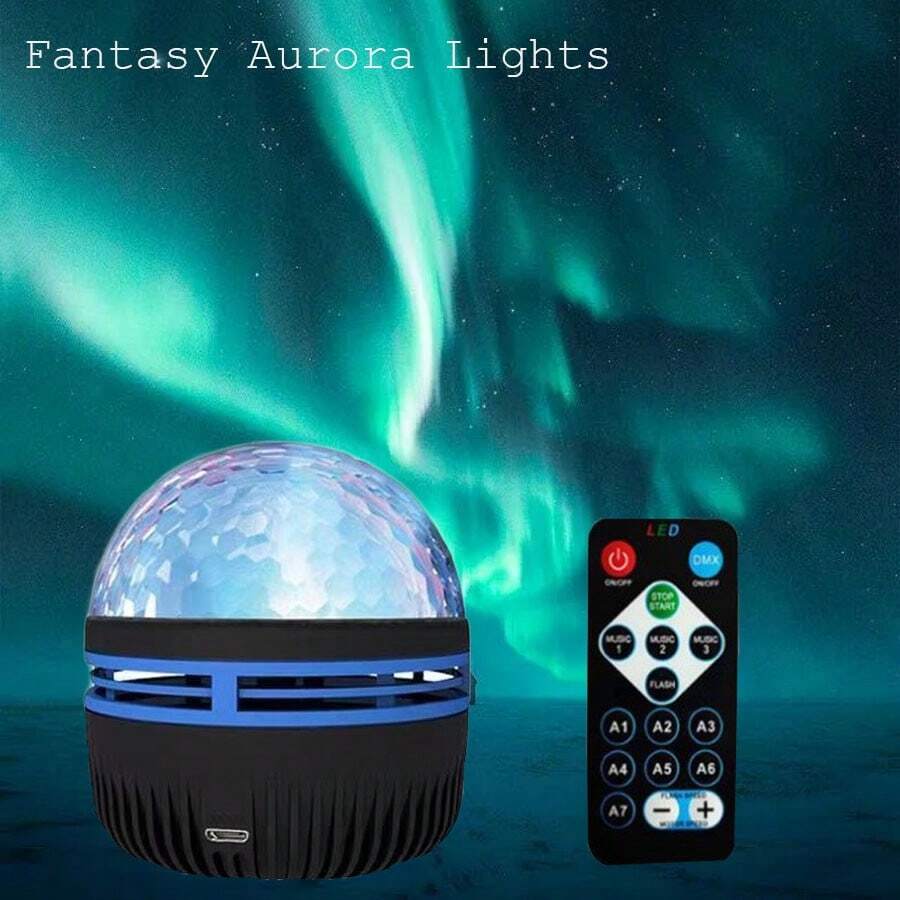 1pc Led Rotating Star Projector Light, Usb Powered With Remote Control ...
