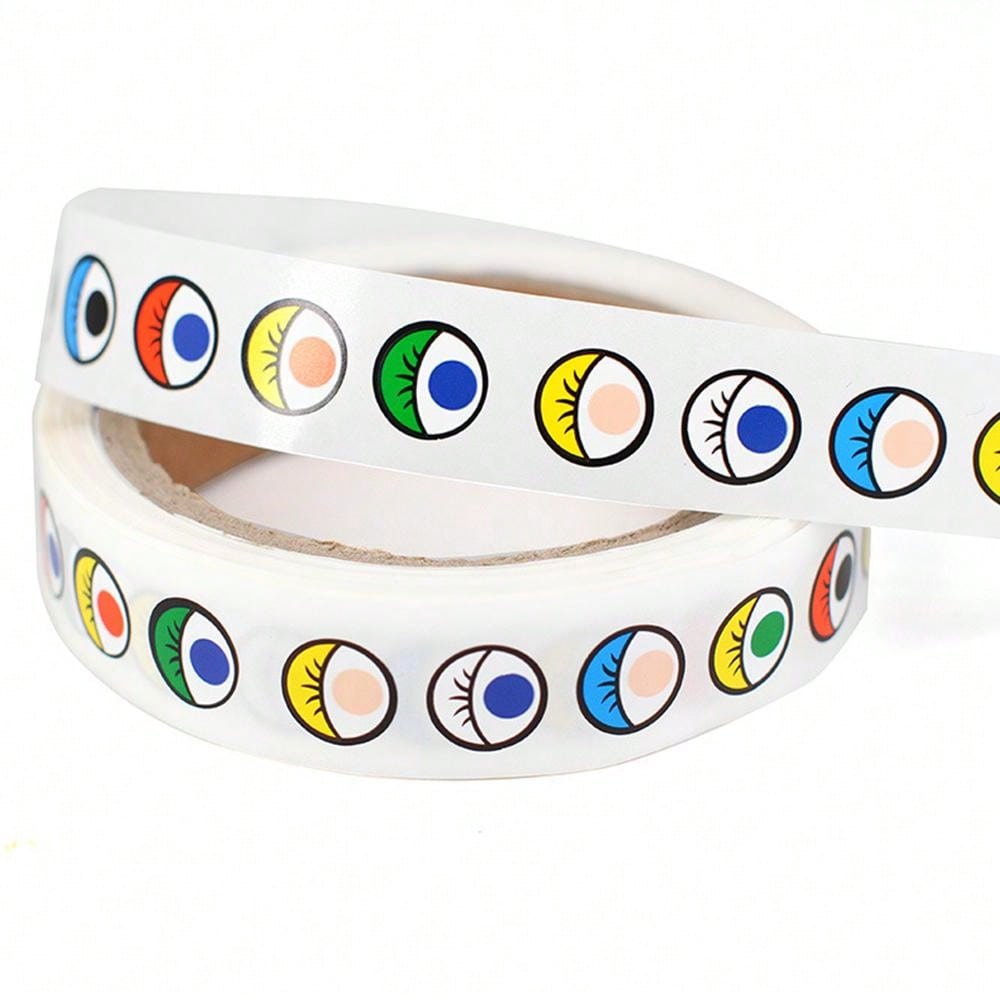 1000 Eye Stickers, Googly Eyes Self-Adhesive Paper 1 Roll Sticker Fun ...