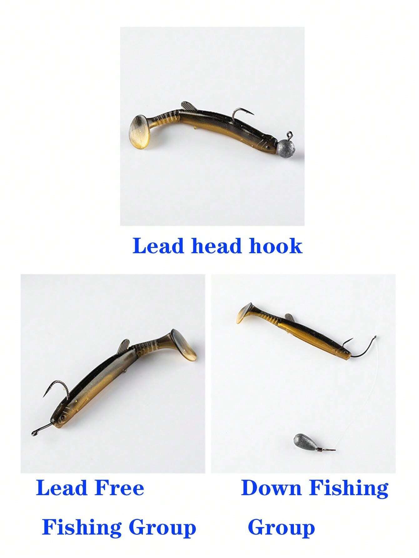 20PCS/Package Soft Bait T-Tail PVC Eel Swimming Bait Simulated Mud Fish ...