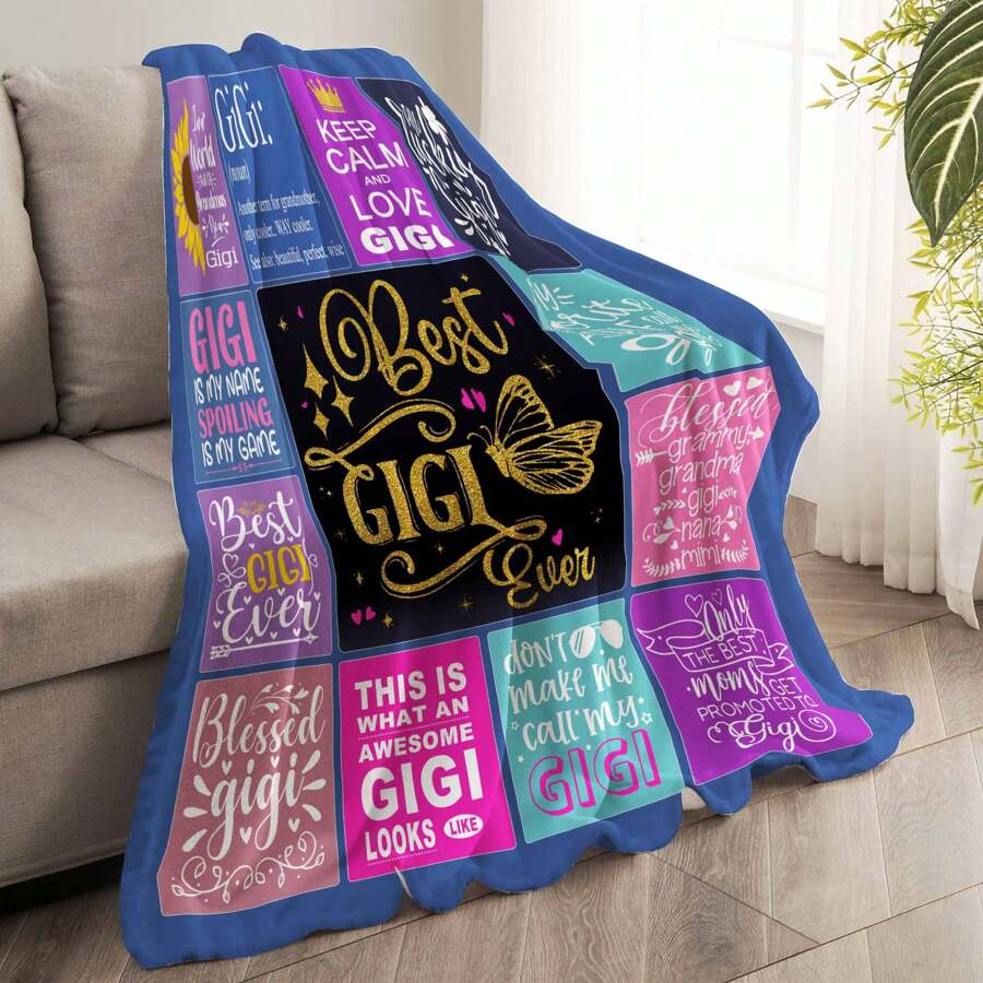 1 Pc Gigi Gifts Throw Blanket, Gigi Gifts For Grandma, Best Gigi Ever ...