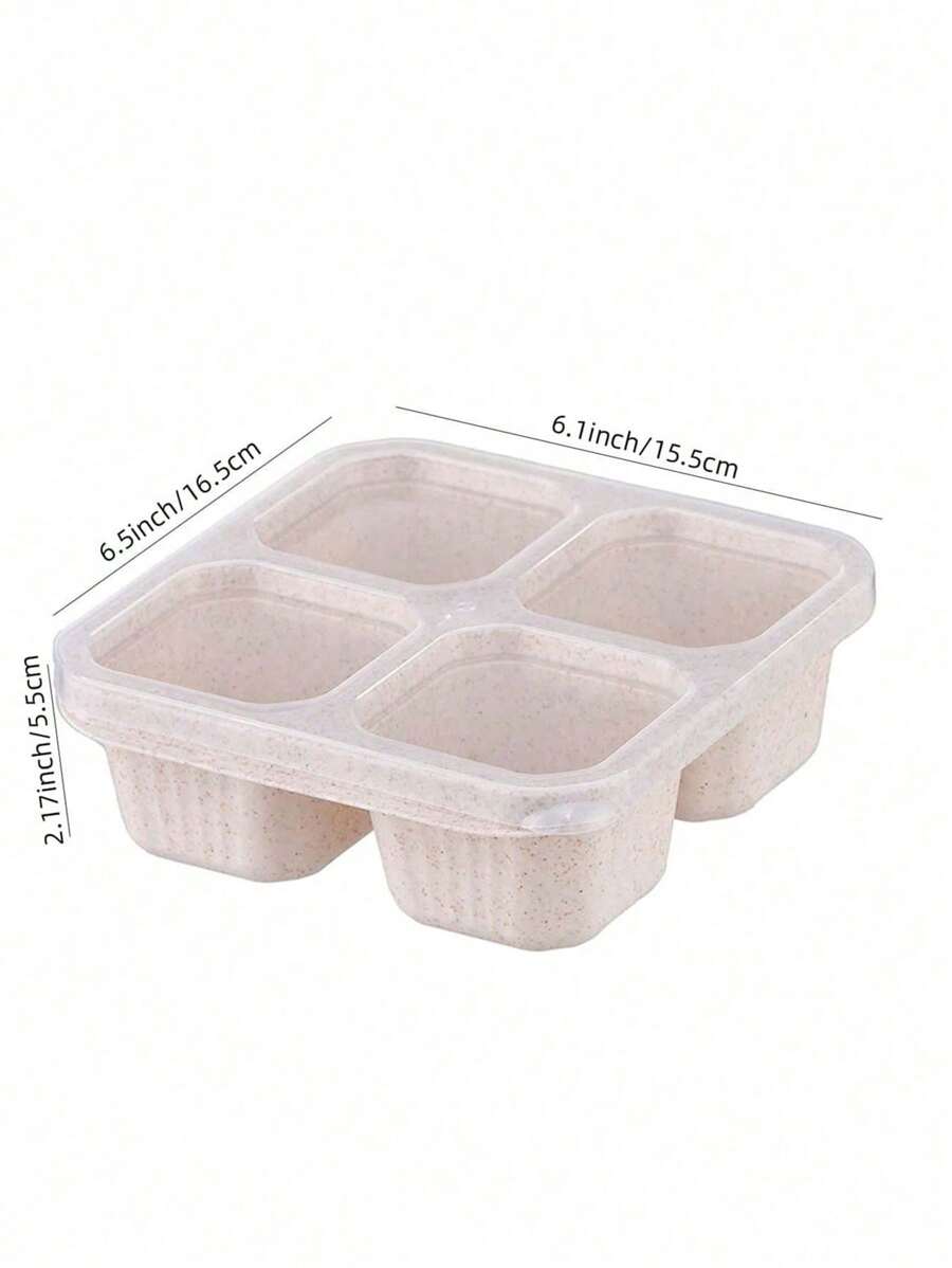 4-Compartment Snack Container, With 4 Detachable Compartments Lunchbox ...