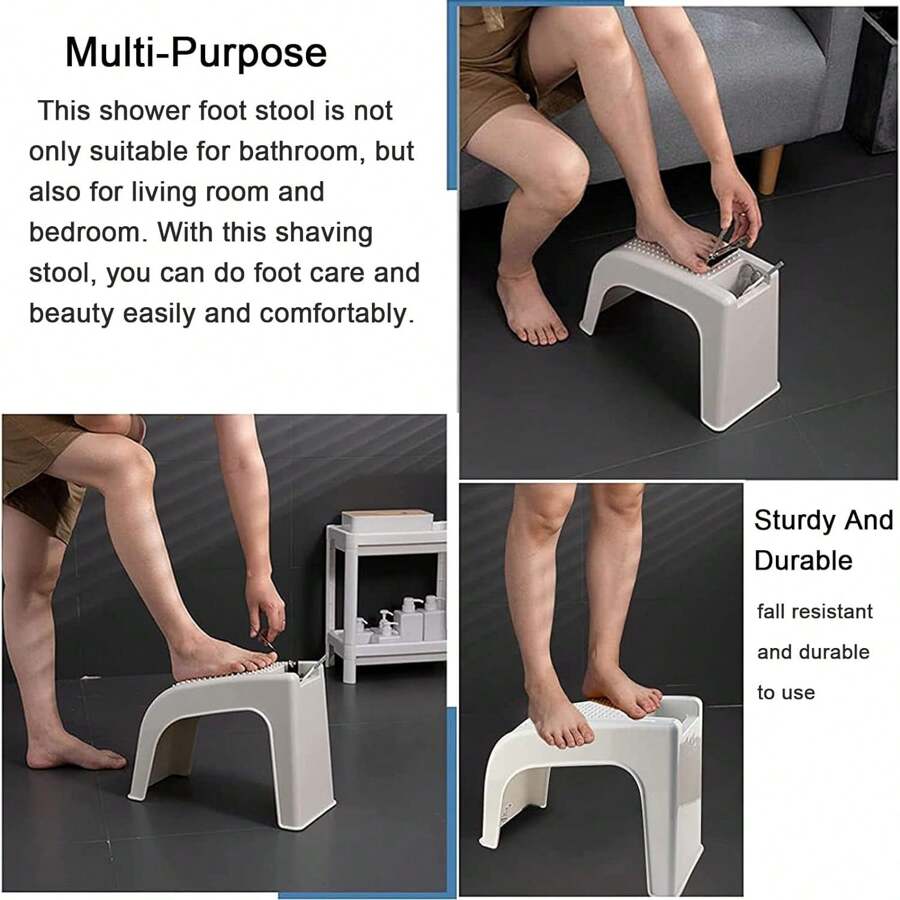 TOEDO Shower Foot Rest For Shaving Legs, Non-Slip Shower Foot Stool ...