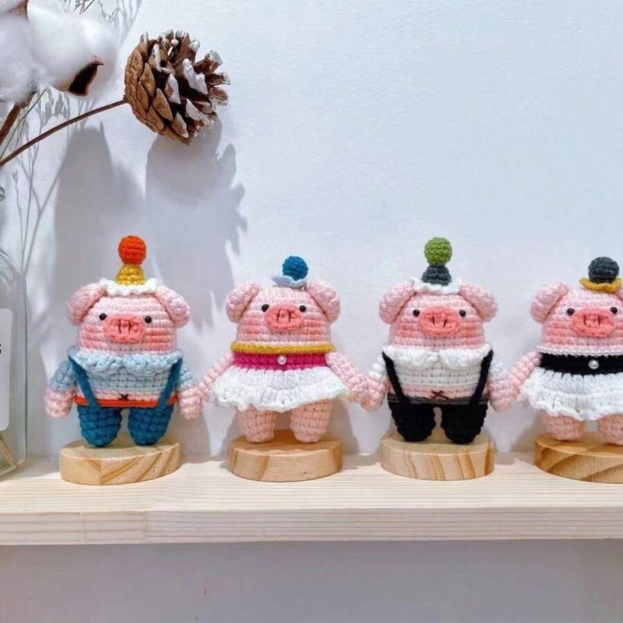 1 Pc Round Wooden Doll Stand Toy Display Base Crochet Amigurumi Stand ...