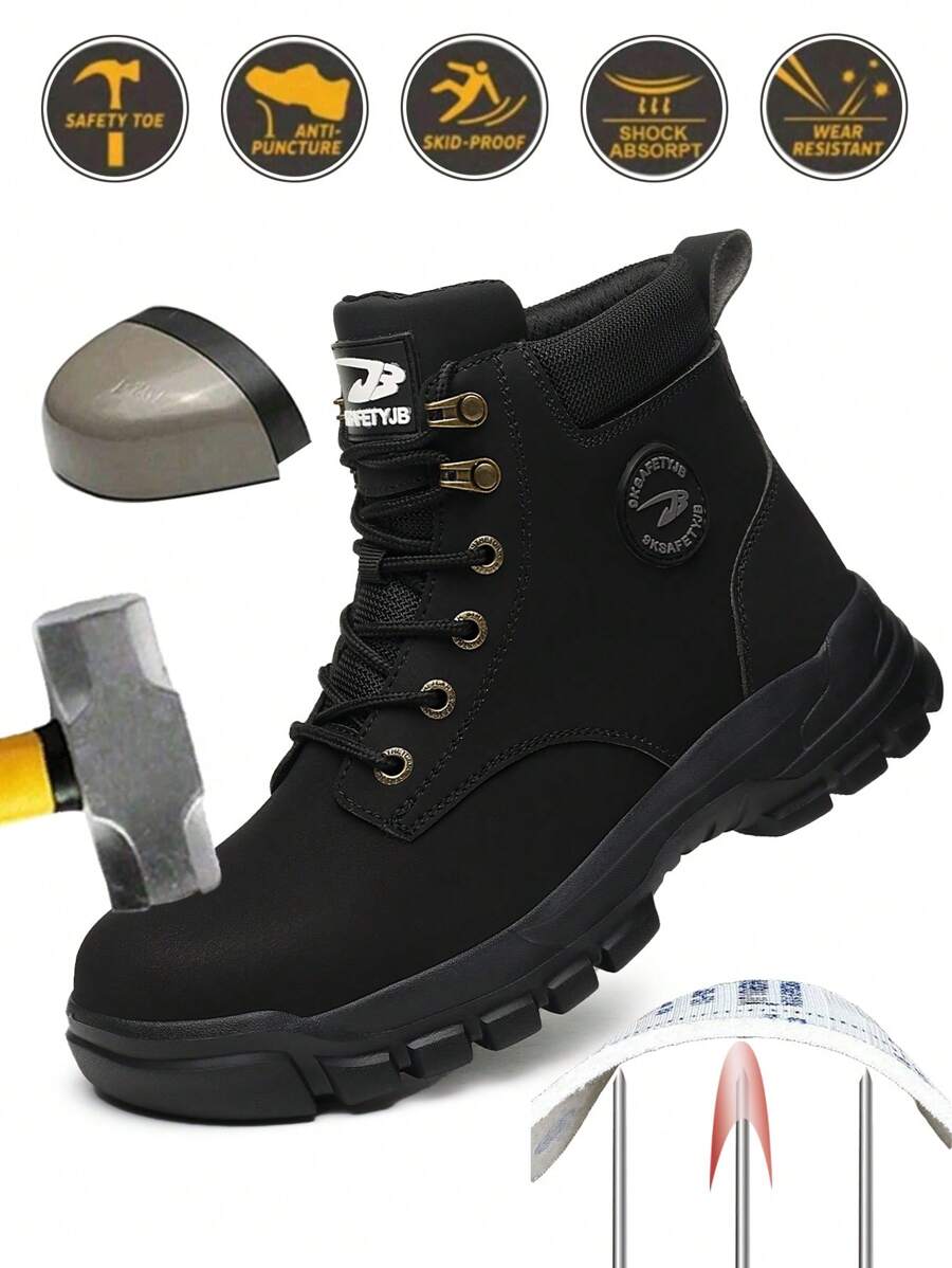 Plus Size Safety Work Boots/Men's Boots, Unisex Work Shoes, High-Top ...