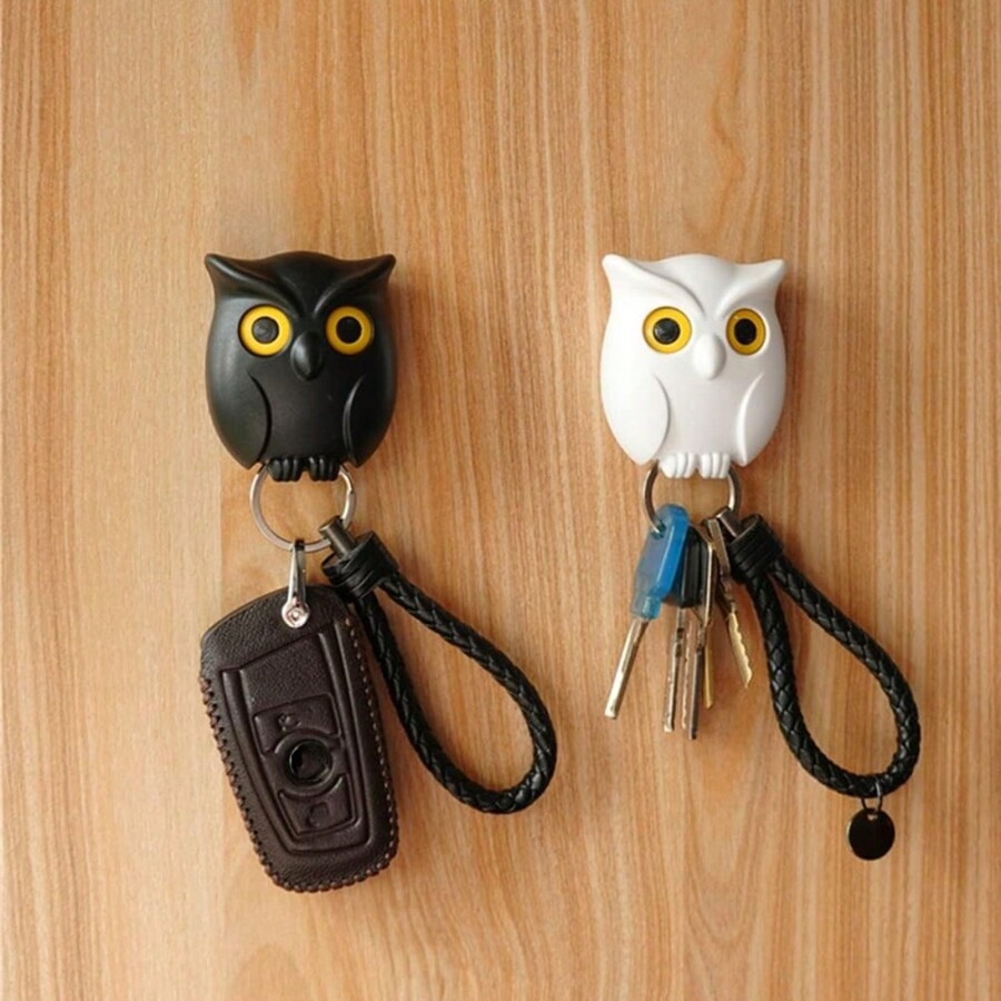 Owl Key Holder Cute Owl Wall Key Holder, Magnetic Night Owl Keying ...