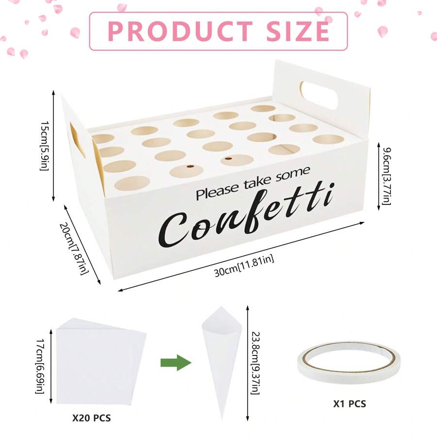 1 Pc Confetti Cones And Stand Tray Paper Cone Box 20 Holes Suitable ...