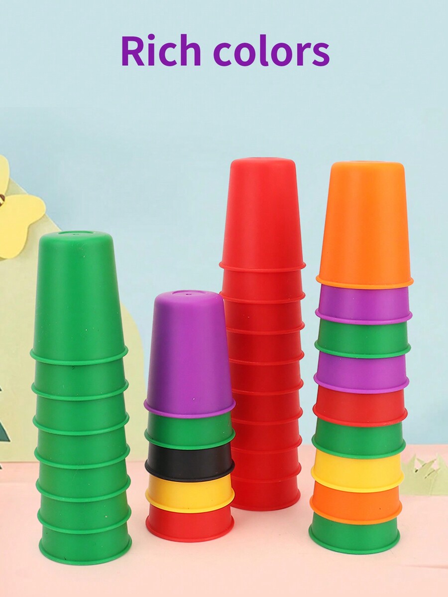 Stacking Cup Game Set, Two-Player Interactive Desktop Chessboard, Color ...