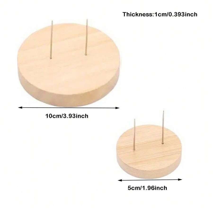 1 Pc Round Wooden Doll Stand Toy Display Base Crochet Amigurumi Stand ...