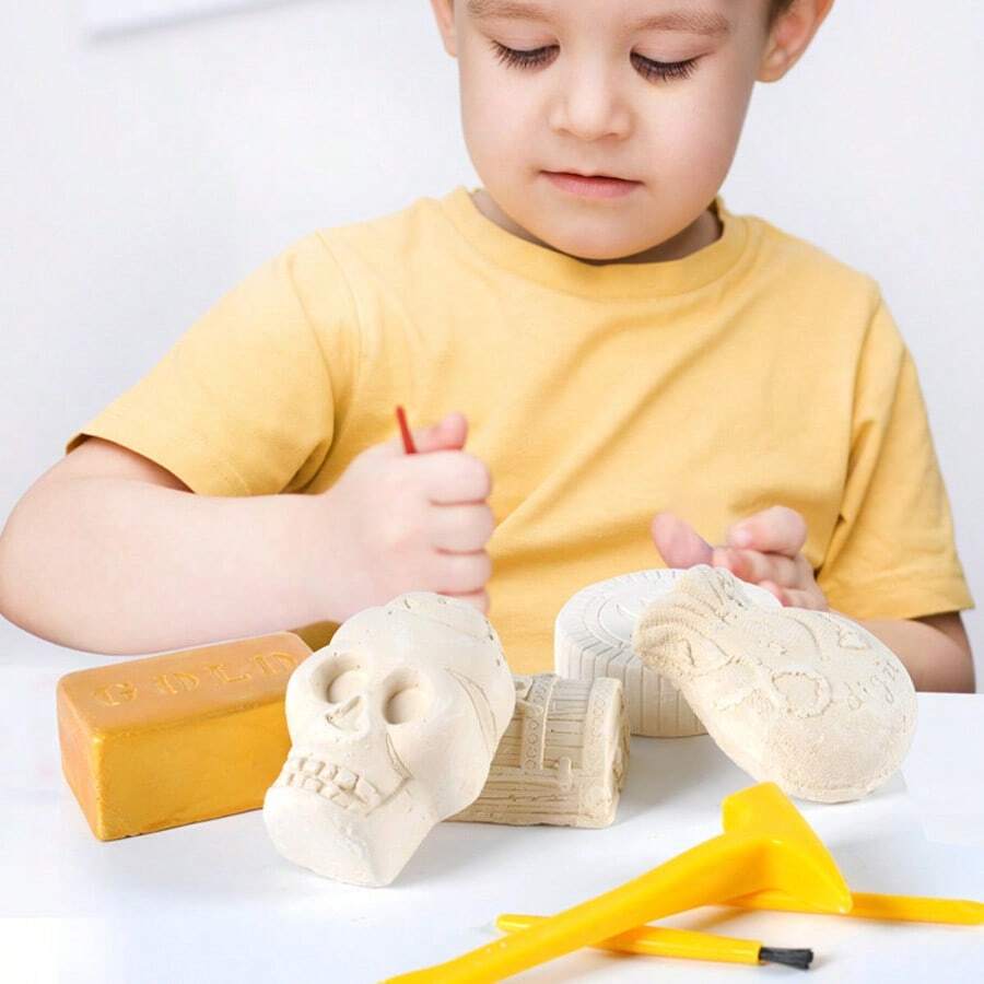 1pc Pirate Model Dig Kit, Excavation Toy Set Digging Blind Box For Boys ...