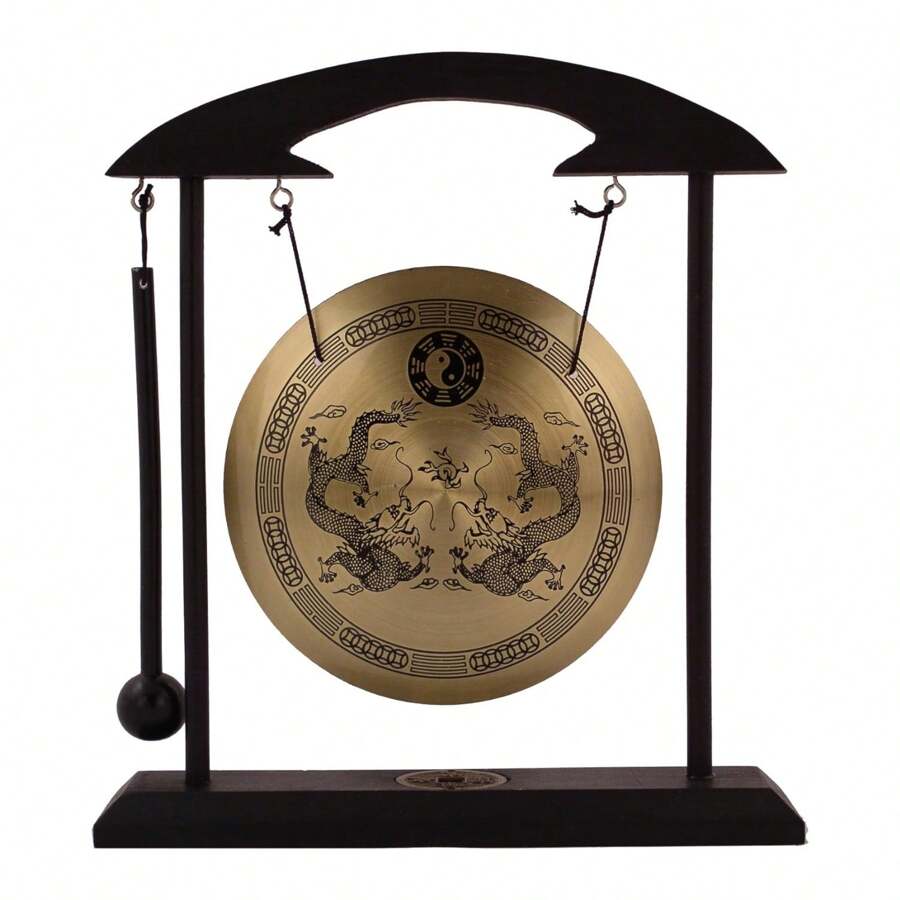 Zen Art Brass Feng Shui Desktop Gong For Home Office Table Decor ...