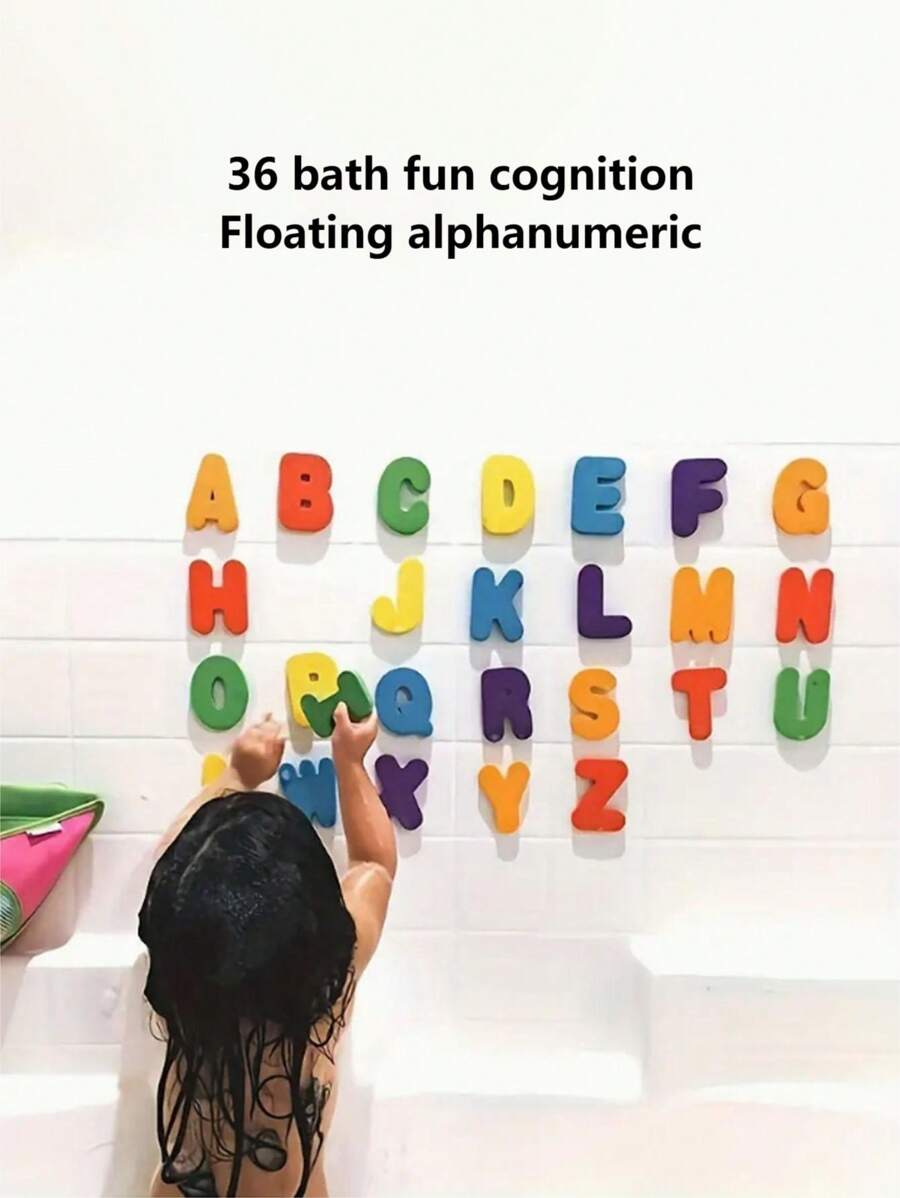 1pc 36pcs EVA Letter & Number Bath Stickers, Random Color & Pattern ...