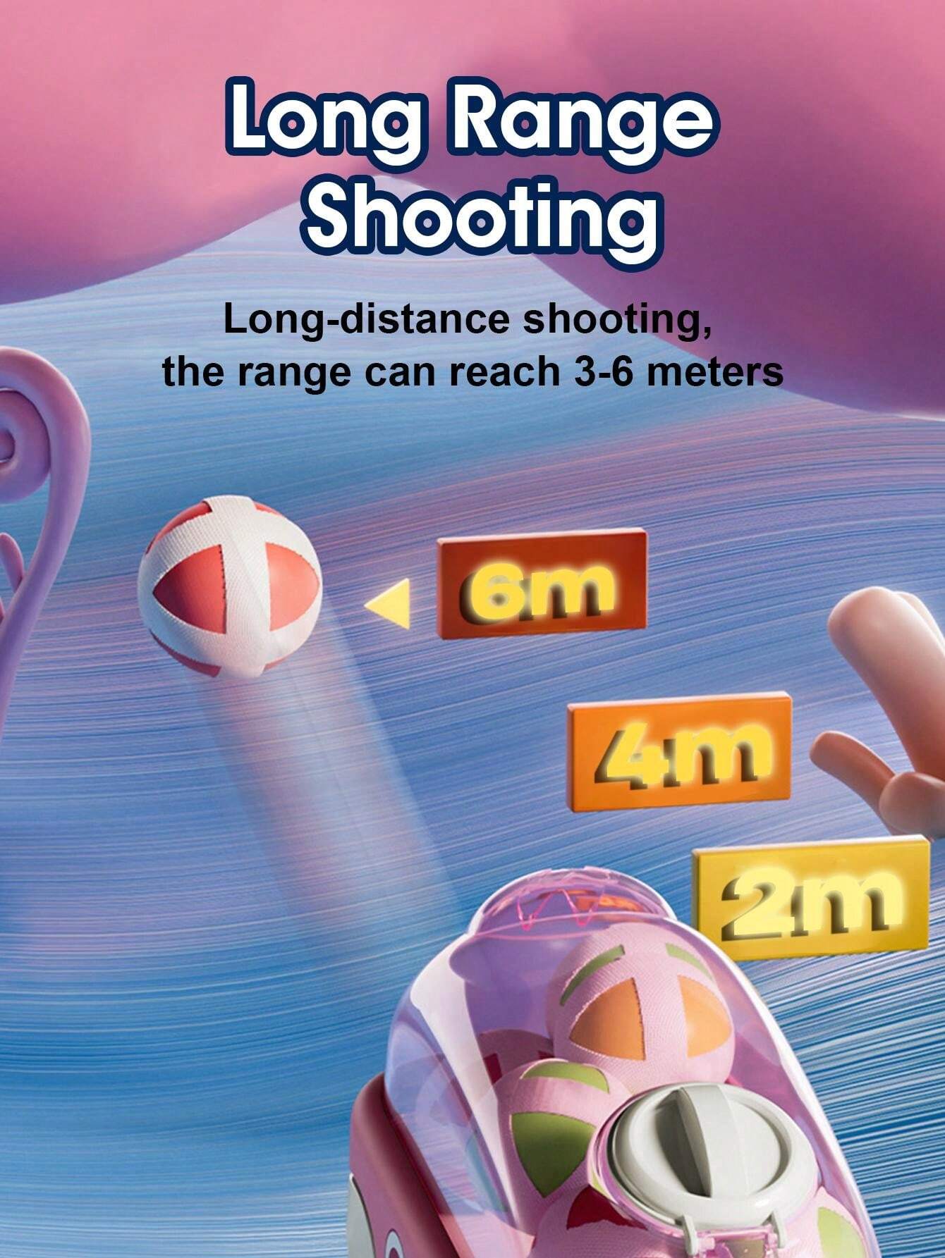 Whale-Shaped Magic Sticky Ball Gun Toy, Target Ball Game, Multiplayer ...