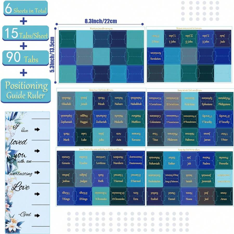 Bible Tabs, Large Print Laminated Bible Tabs For Women And Men, Easy To ...