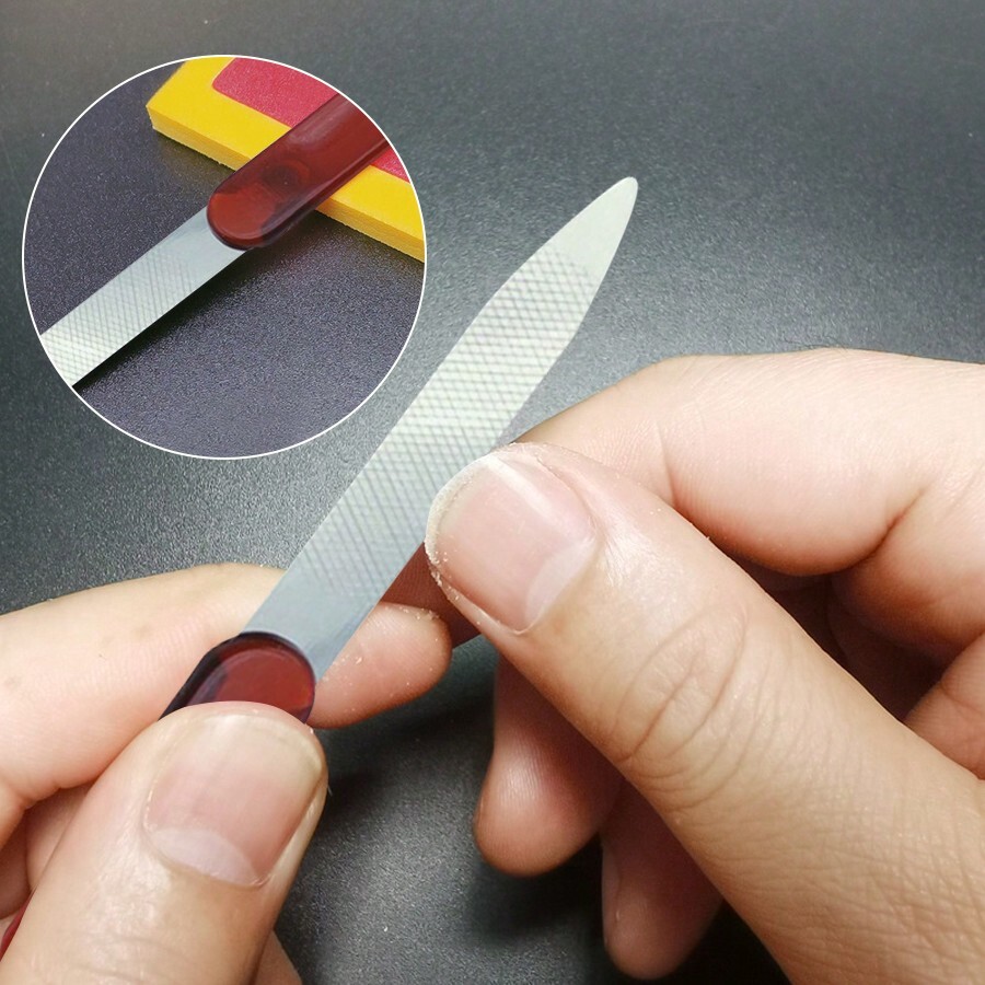 5Pcs/Set Metal Nail File Nail Files For Natural Nails Made Of Stainless ...