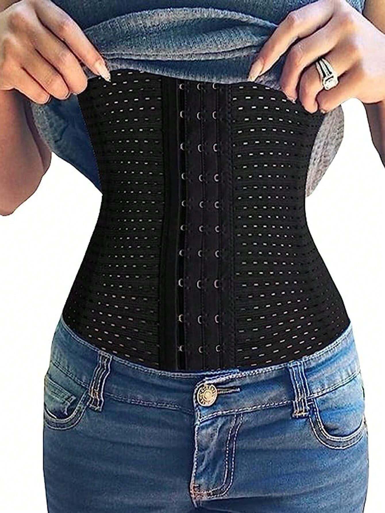 Faja deportiva de corset negro para mujer, faja moldeadora para el ...