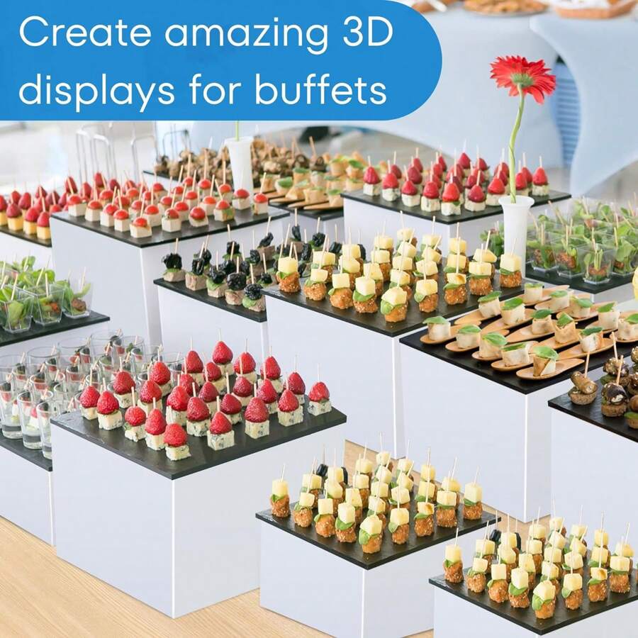3PCS Buffet Risers, Food Risers For Buffet Table, Display Stand Shelf ...
