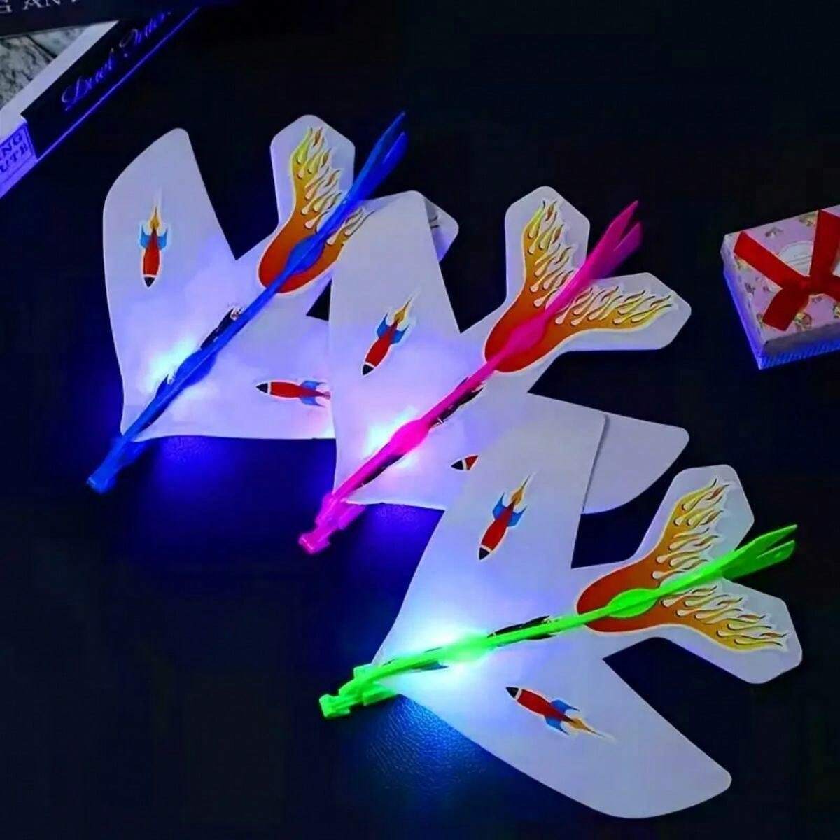 Illuminating Ejection Airplane Flashing Foam Slingshot Shooting Fly ...