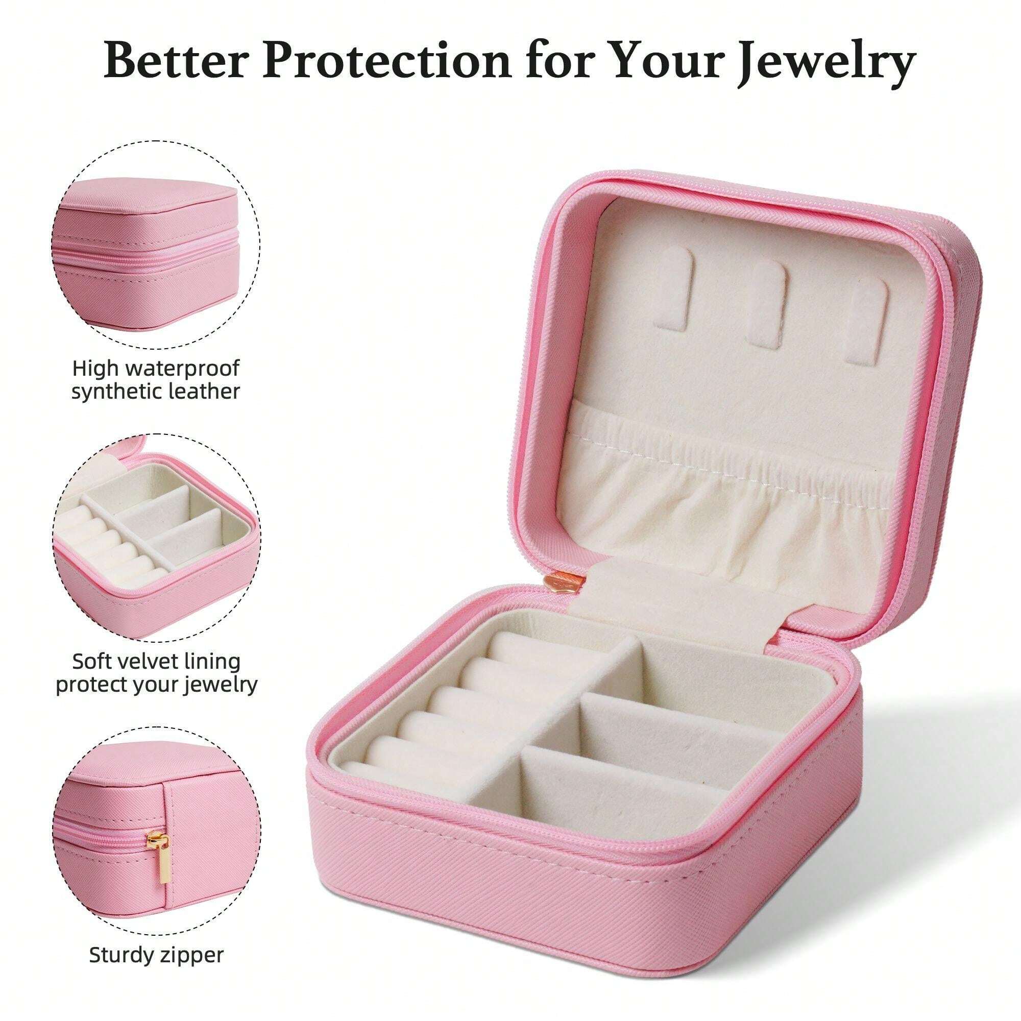 Customized Travel Jewelry Box, Mini PU Leather Storage Box, Customized ...