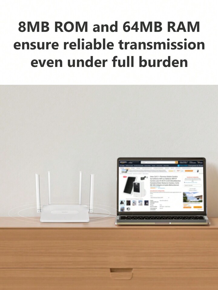 IMOU HR12F Wireless Router Speed Up To AC1200Mbps Dual Band 5GHz+2.4GHz ...