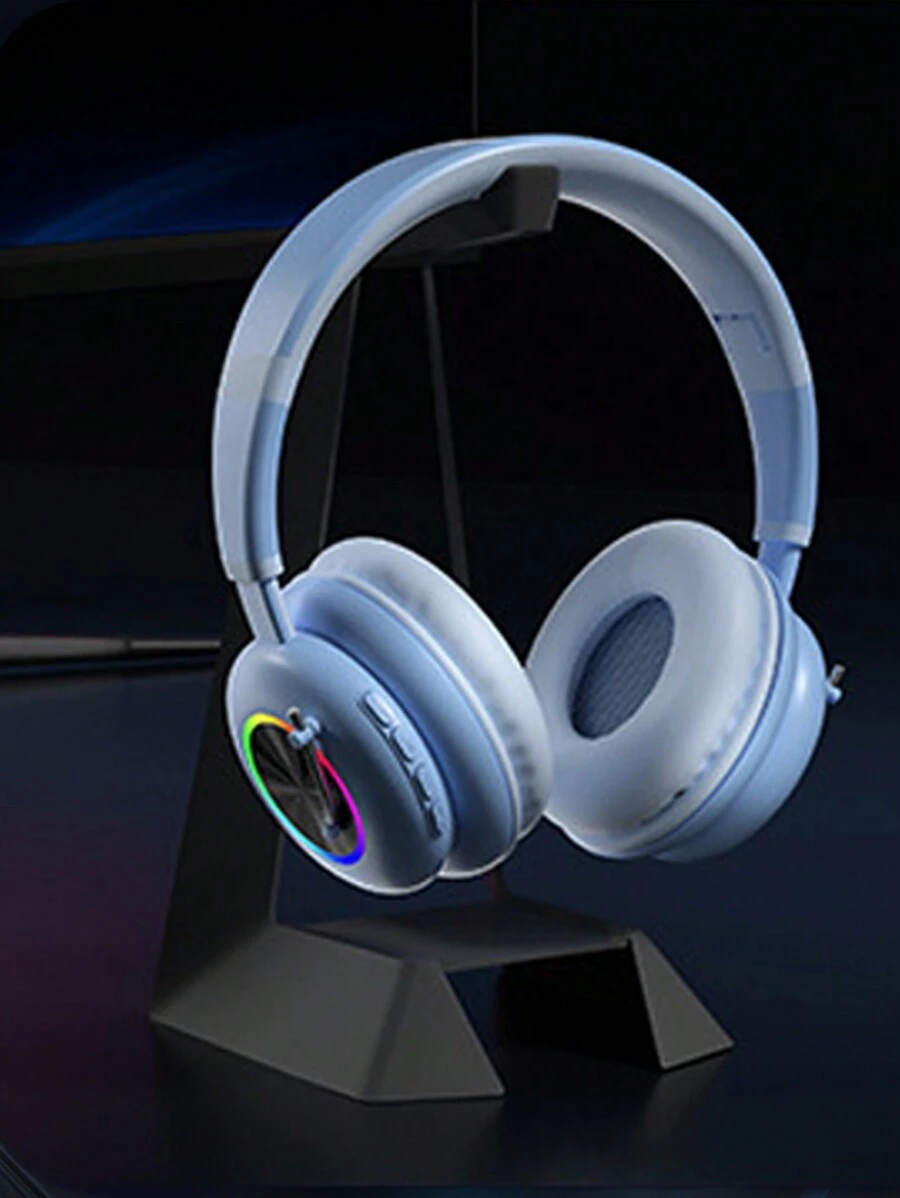 T62 Ear Return Earphones Retro Phonograph Style RGB Lamp Head Wearable ...