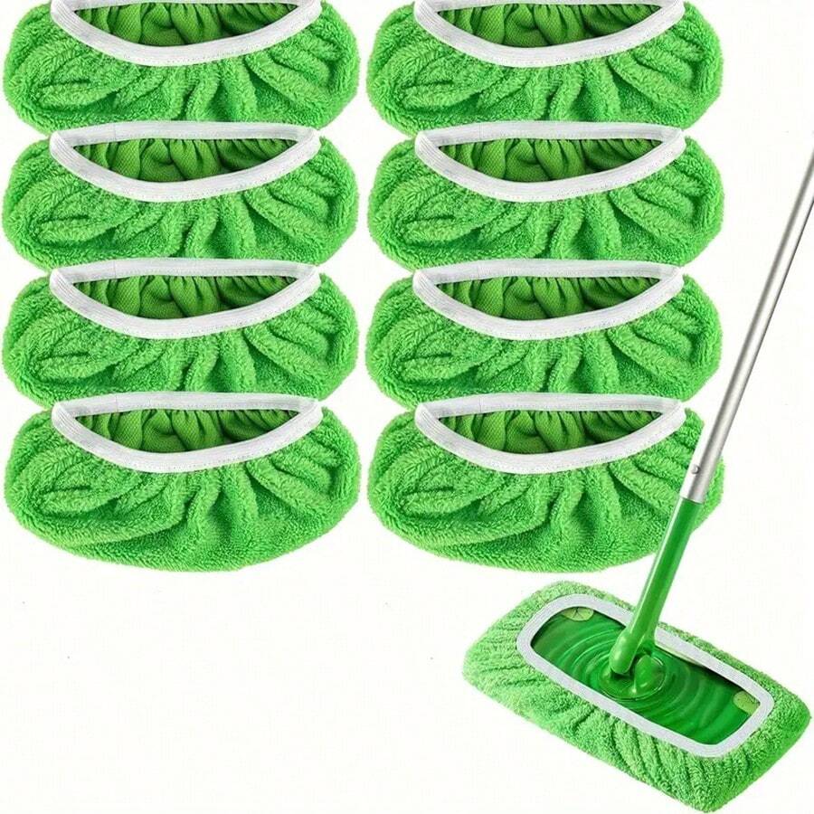 2/4/6/8pcs Microfiber Mop Pads Reusable, Washable Mop Replacement Cloth ...