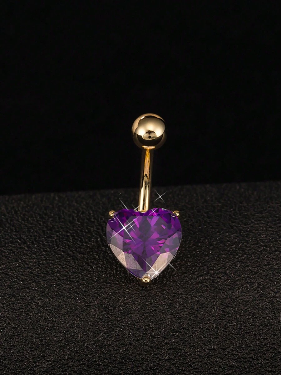 Trendy Heart-Shaped Navel Piercing Jewelry For Nightclub Belly Dance ...