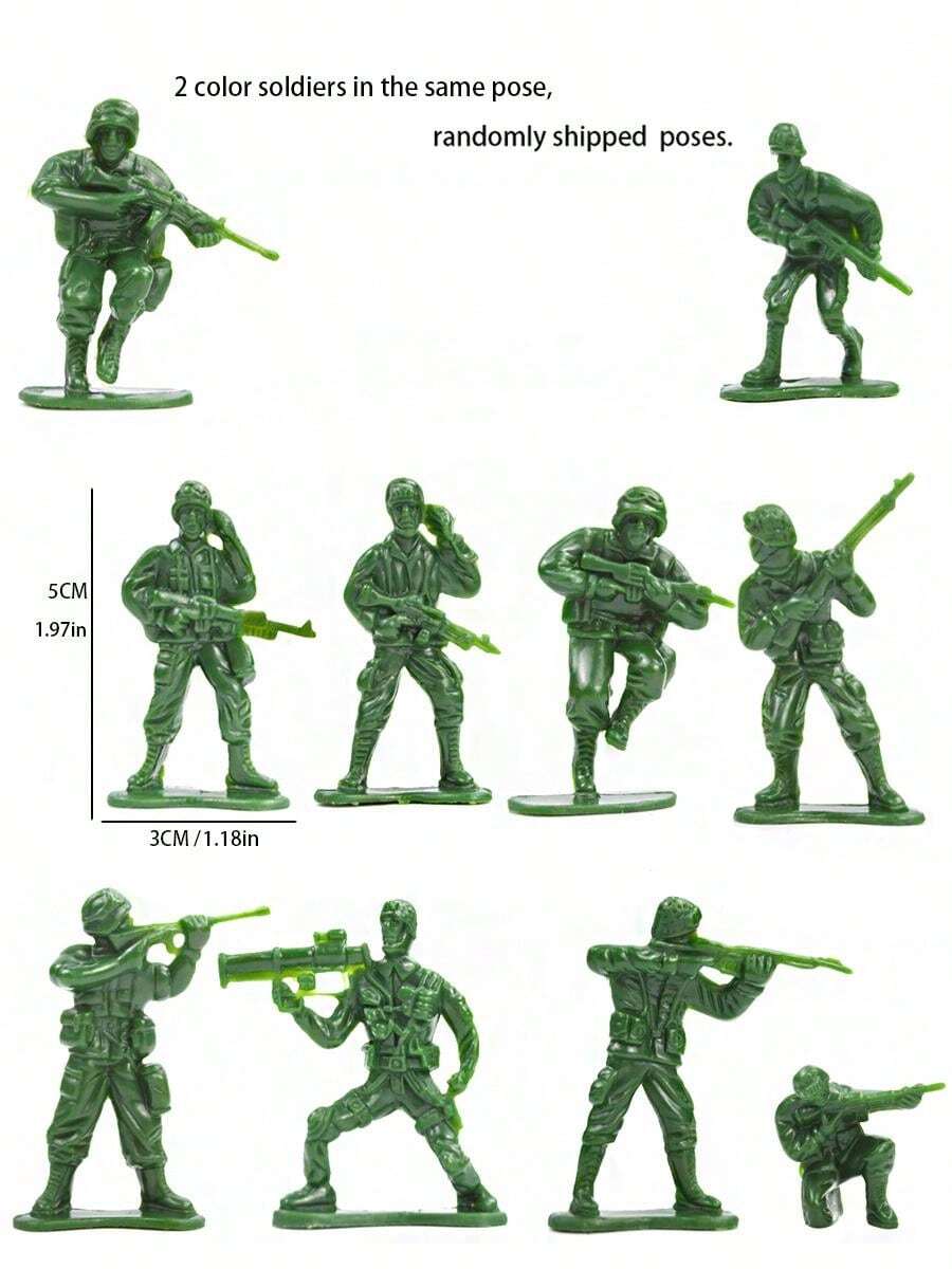 Toy Action Men Set, Plastic Action Figures Combat Battle Playset With ...