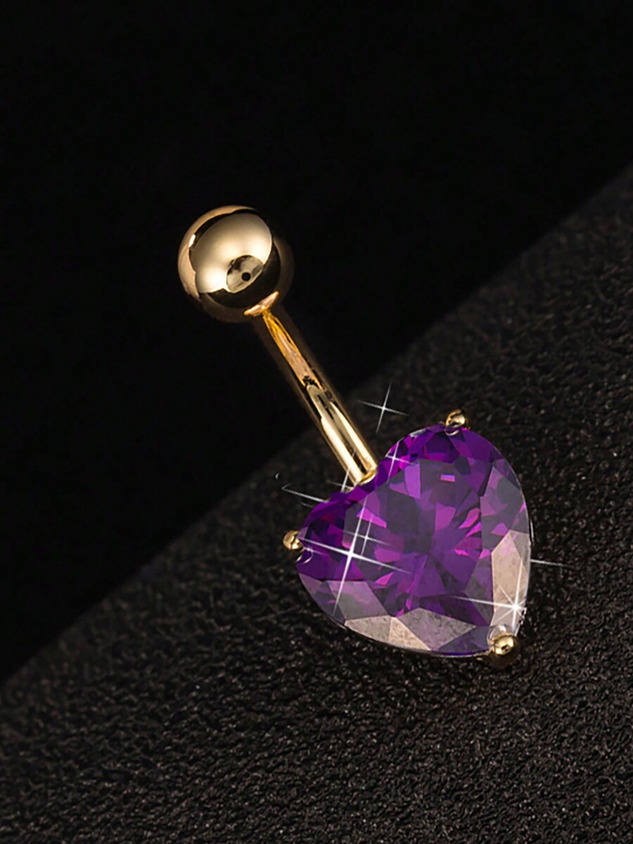 Trendy Heart-Shaped Navel Piercing Jewelry For Nightclub Belly Dance ...