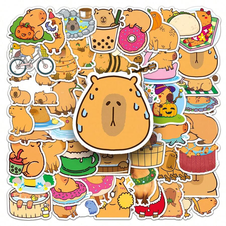 50 Sheets Kapi Balu Capybara Cute Ins Cartoon Animal Graffiti DIY ...