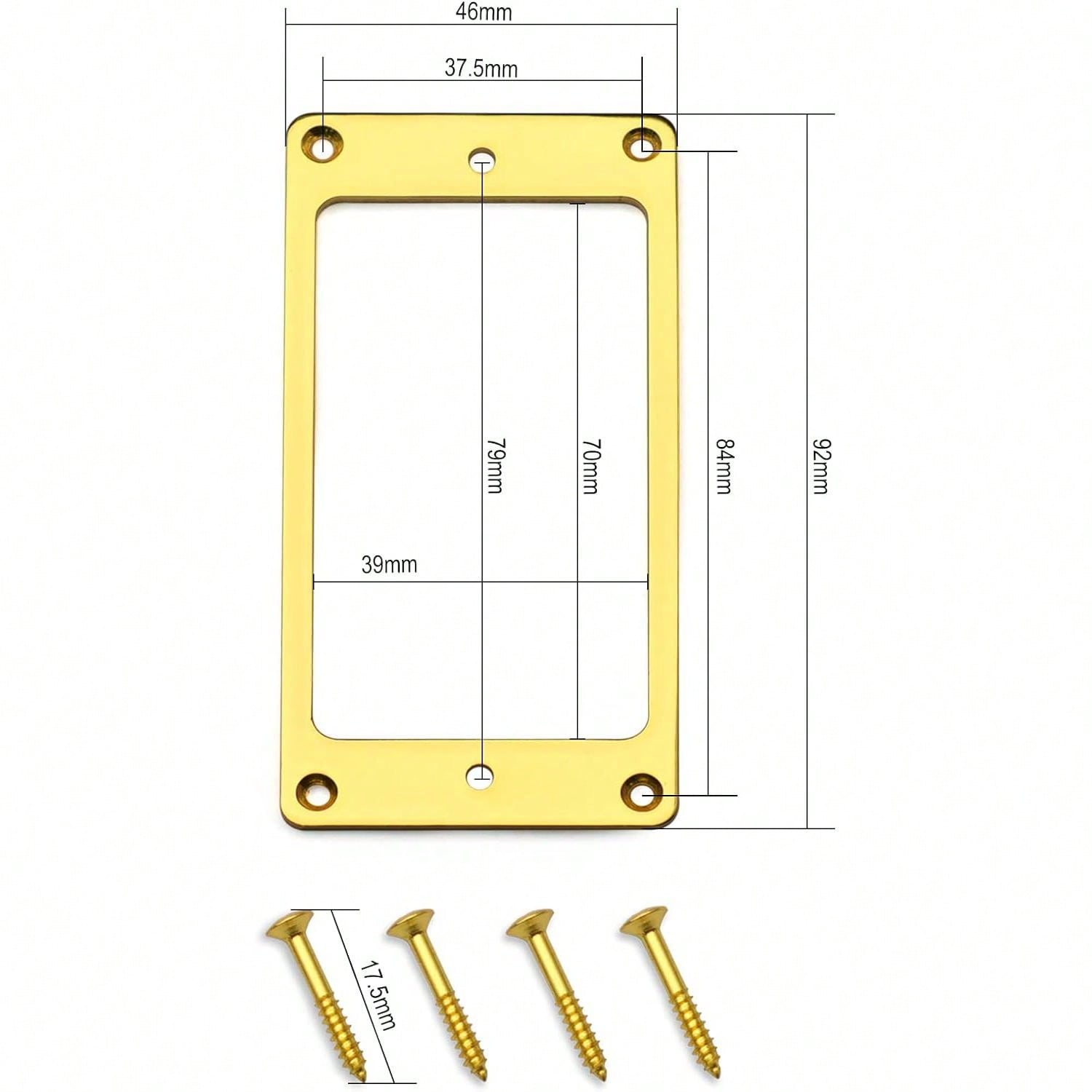 2PCS Metal Iron Flat Humbucker Pickup Ring For Electric Guitar ...