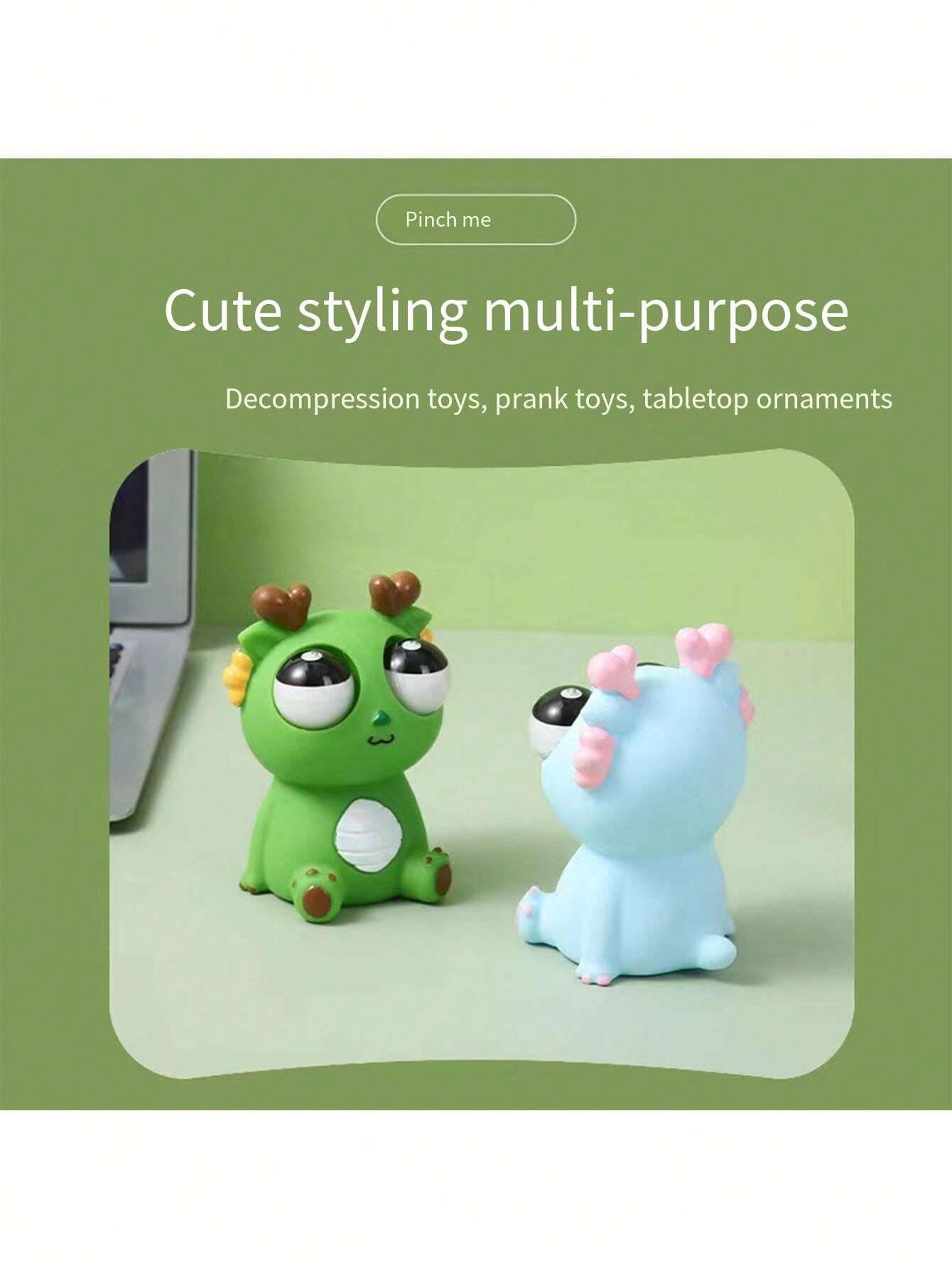 Squishy Eye-Popping Dinosaur Stress Relief Toy - Funny Squeeze Toy To ...