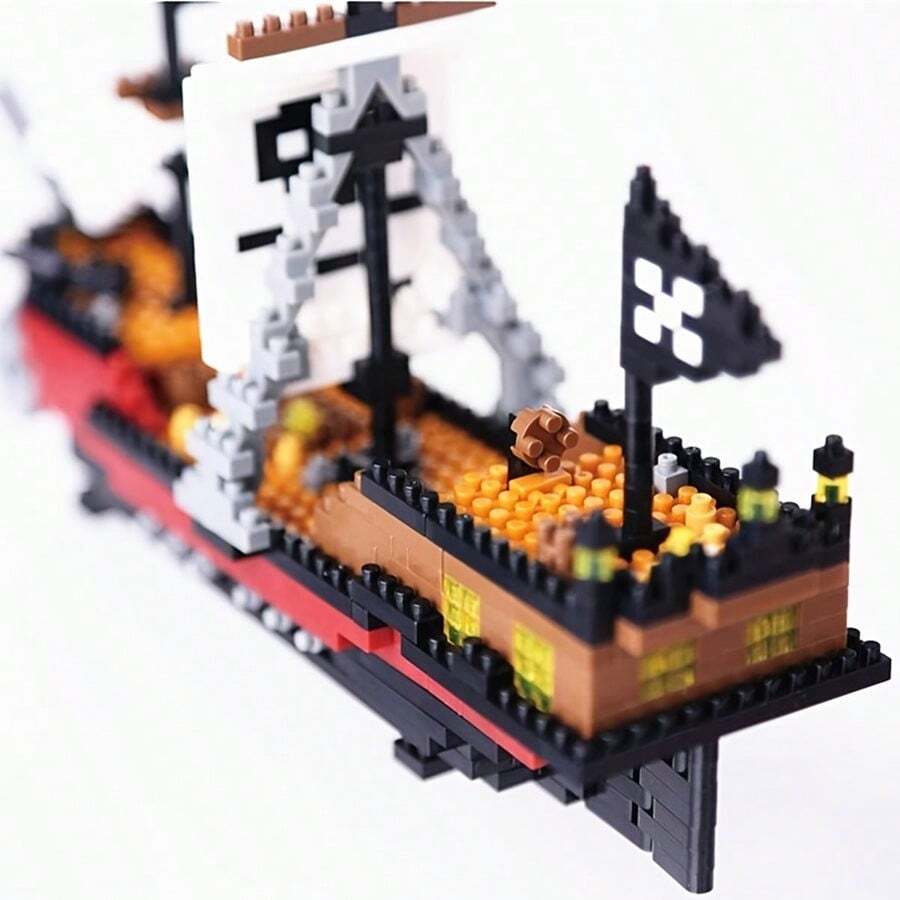 Pirate Caribbean Ship Model Diy Micro-Particle Building Blocks Toy ...