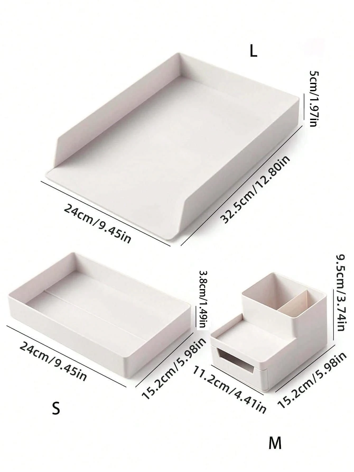 1pc Solid Color Stationery Storage Box, Simple Multi-Purpose Desktop ...