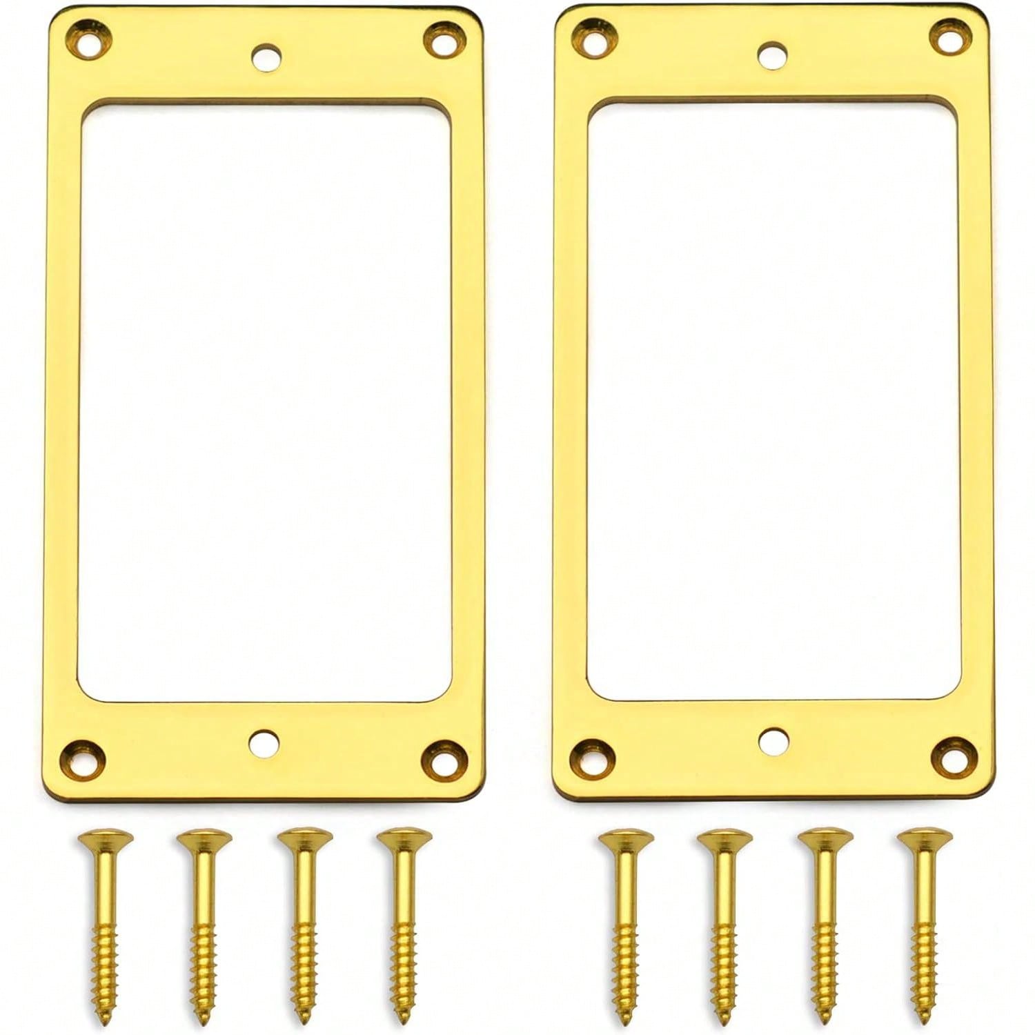 2PCS Metal Iron Flat Humbucker Pickup Ring For Electric Guitar ...