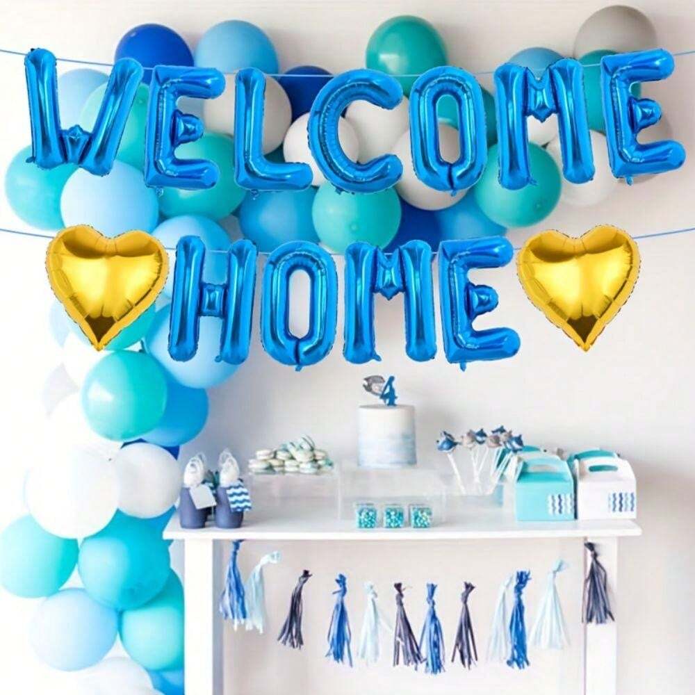 13pcs Welcome Home Banner, Blue Welcome Home Decorations Welcome Home ...